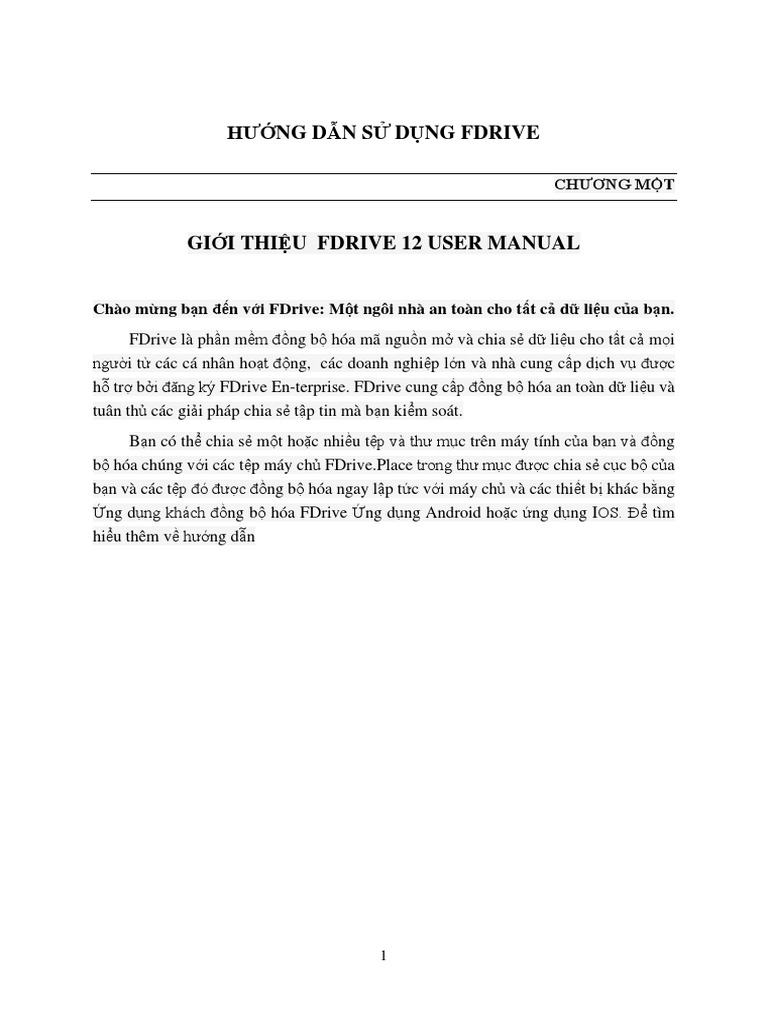 Huong Dan Su Dung Fdrive | PDF