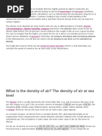 Air Density and Specific Weight Data | PDF | Sketch Up | Density