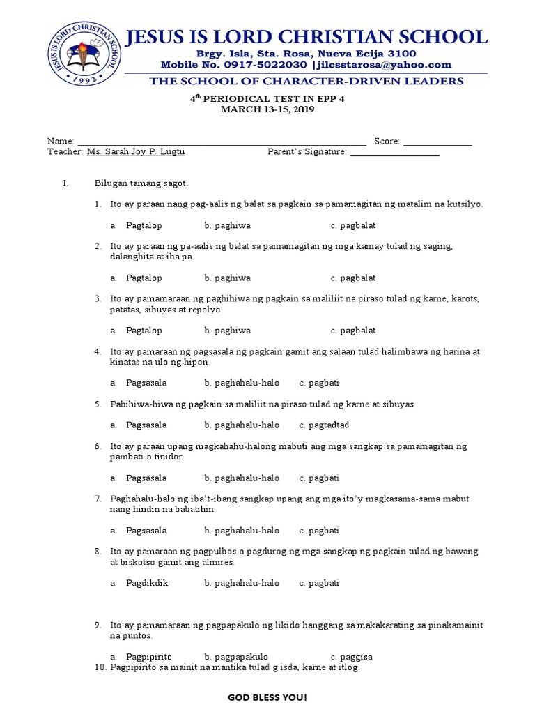 EPP 4th | PDF