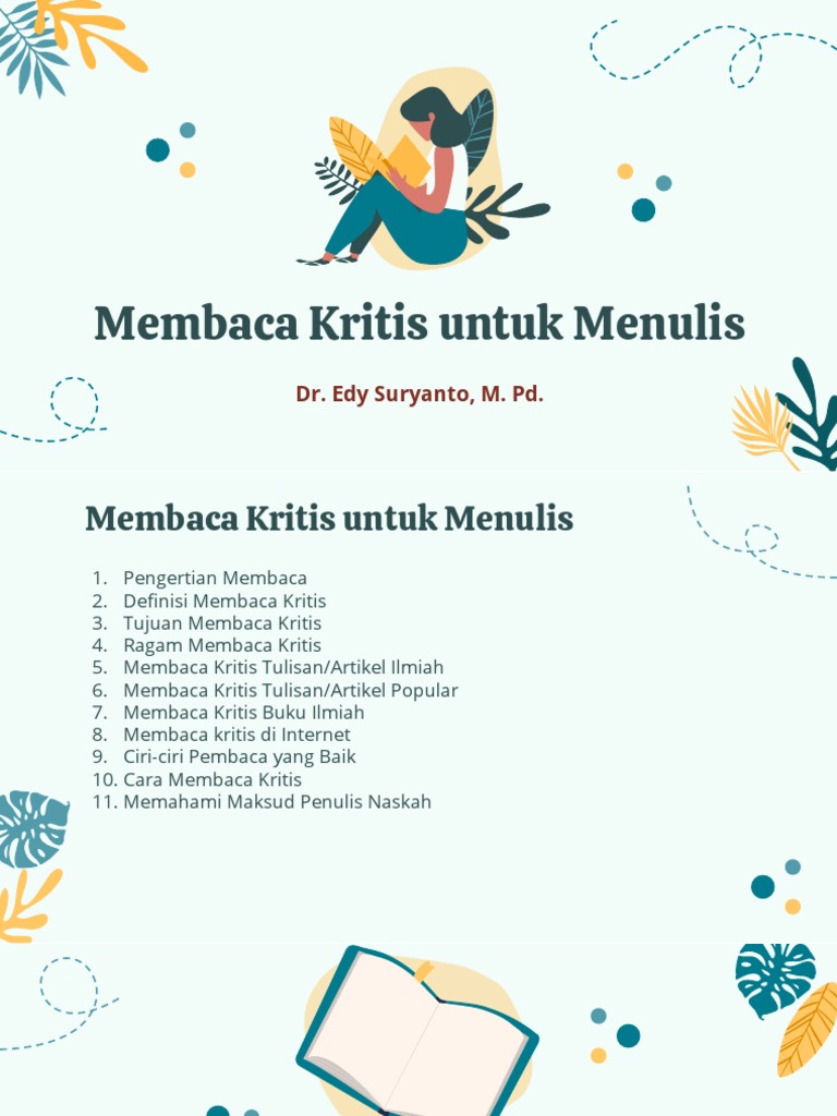 Membaca Kritis Untuk Menulis | PDF