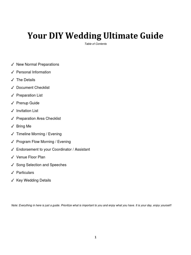 DIY Wedding Planning Guide | PDF | Wedding | Bridesmaid