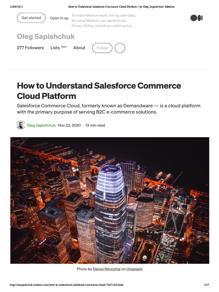 How To Understand Salesforce Commerce Cloud Platform - by Oleg Sapishchuk - Medium | PDF | Cloud ...