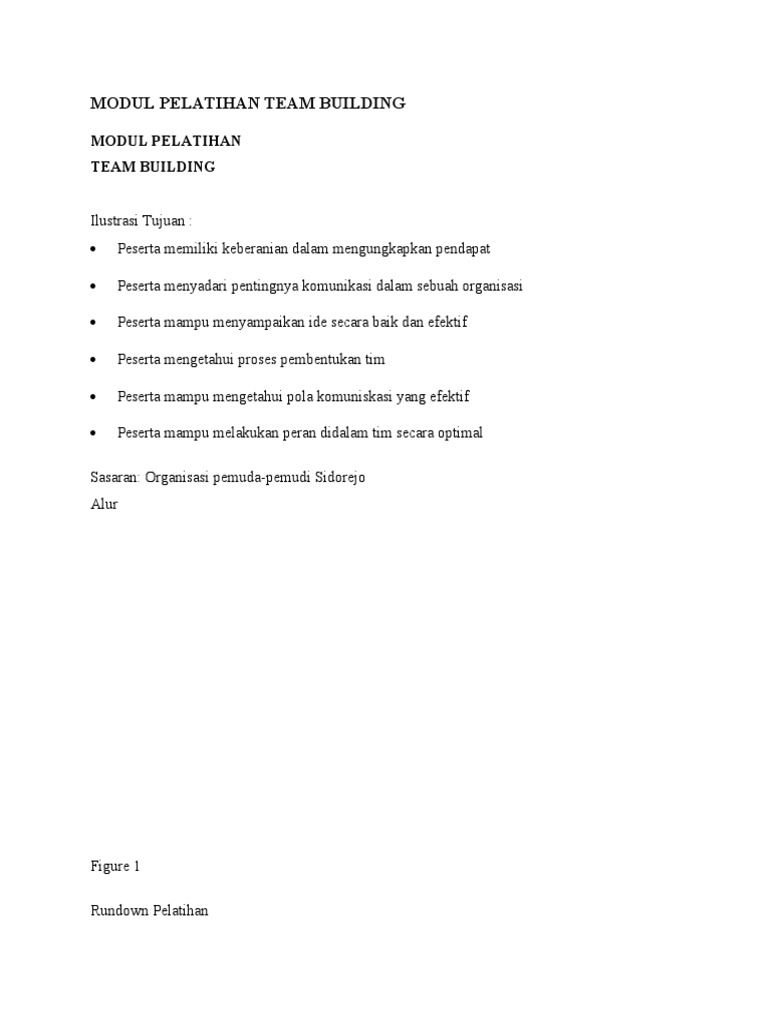 Modul Pelatihan Team Building | PDF | Game & Aktivitas | Pengembangan Diri