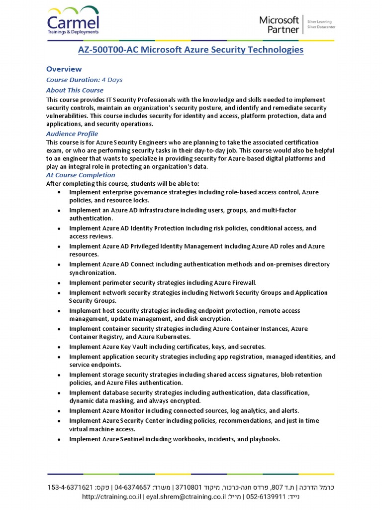 Az 500 | PDF | Security | Computer Security