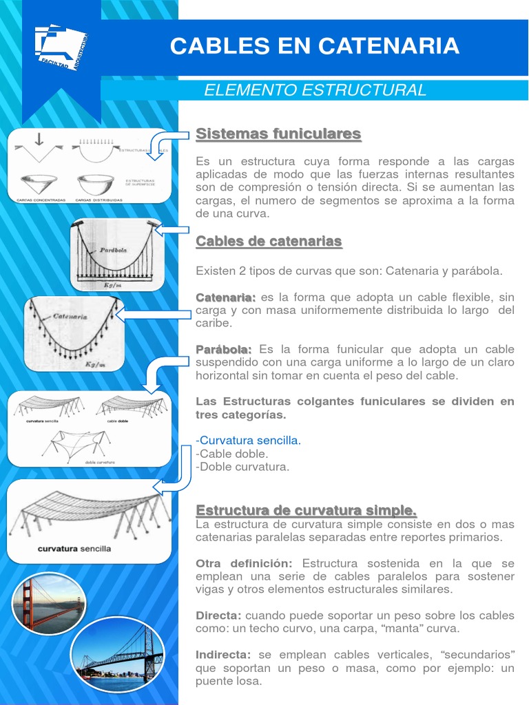 Cables en Catenaria-Diseño Estructural | PDF