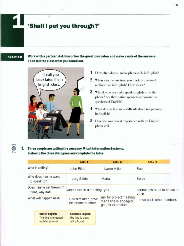 English For Telephoning-6-12 | PDF | Telephone | English Language