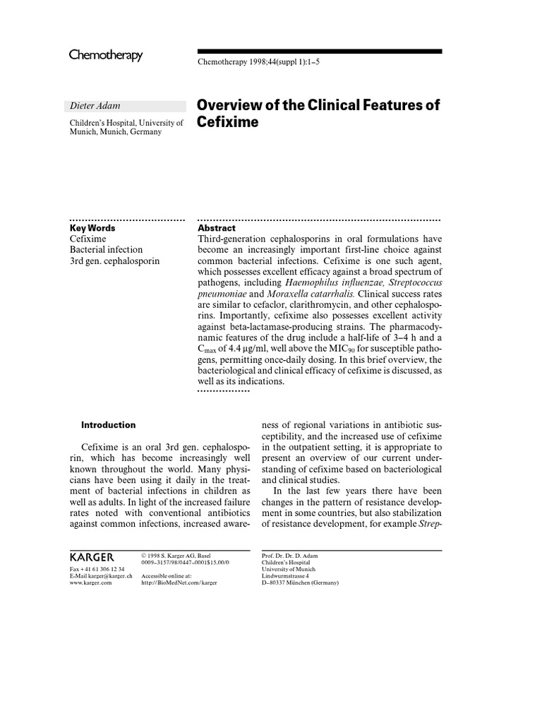 Cefixime Vs Beberapa Antibiotik Untuk Infeksi Pernafasan | PDF | Infection | Therapy