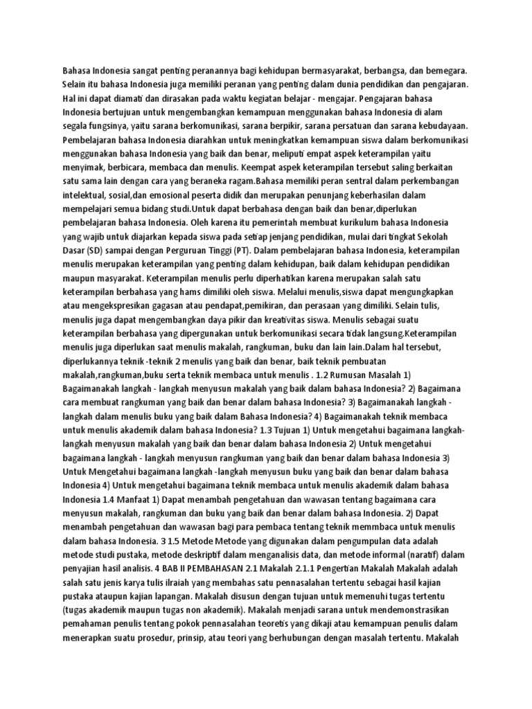 Manfaat Bahasa Indonesia dalam Pendidikan | PDF | Karier & Perkembangan | Kajian Bahasa Asing