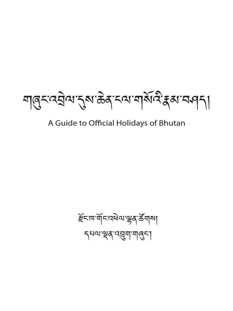 A Guide To Official Holidays of Bhutan | PDF