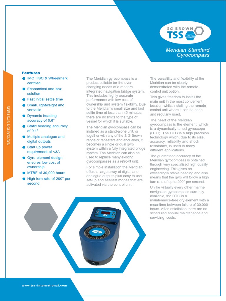 SG Brown Meridian Standard Gyrocompass | PDF | Gyroscope | Manufactured ...