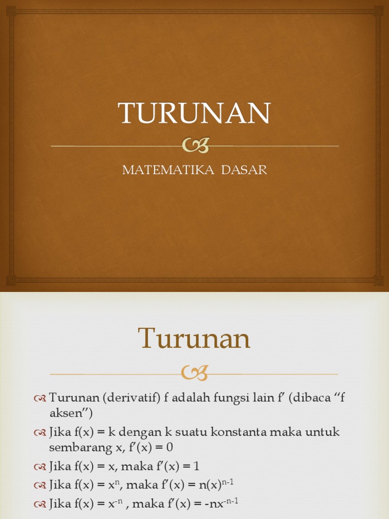 4-Turunan Dan Anti Turunan | PDF