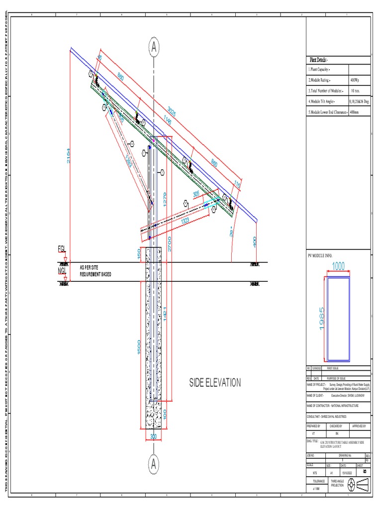 2X5 (SEASONAL TILT) STRUCTURE ASSEMBLY LAUOUT, BOQ & Design | PDF