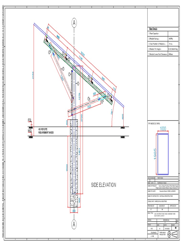 2X4 (SEASONAL TILT) STRUCTURE ASSEMBLY LAUOUT, BOQ & Design | PDF