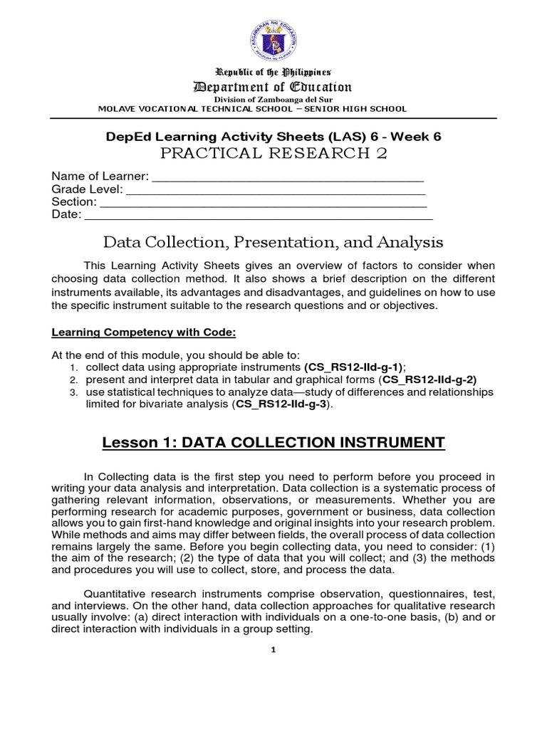 Activity Sheet 6 Pdf Statistical Hypothesis Testing P Value