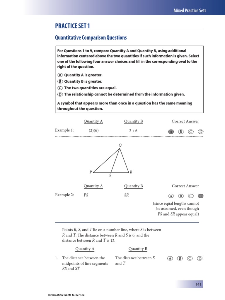 Analysis of Quantitative and Multiple-Choice Questions | PDF | Arithmetic | Elementary Mathematics
