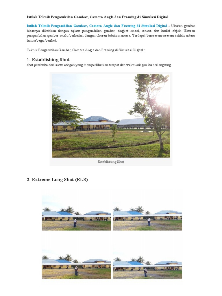 Istilah Teknik Pengambilan Gambar | PDF | Game & Aktivitas | Sains ...