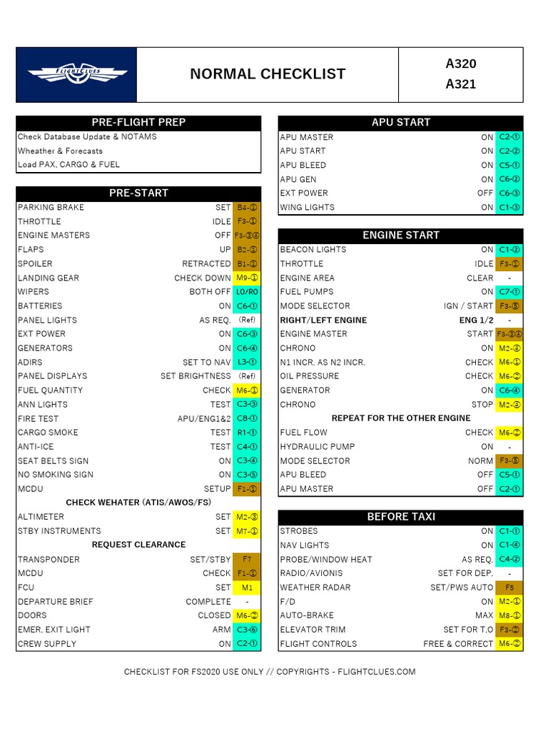 A320 A321 Normal Checklist V2 | PDF | Transponder (Aeronautics) | Aviation