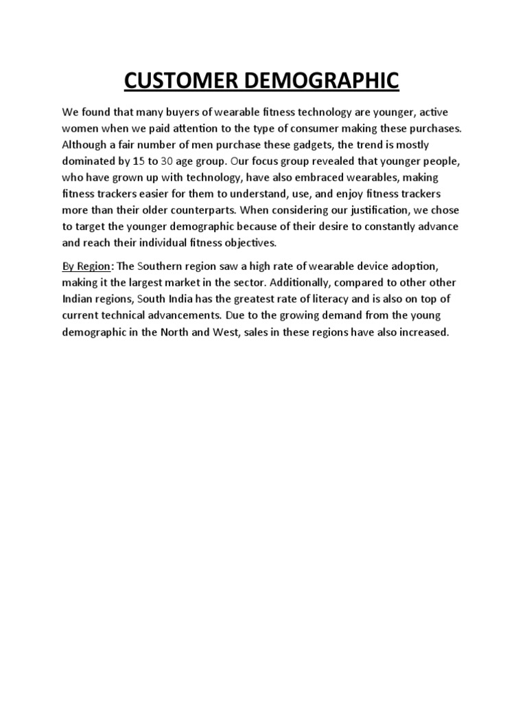 Customer Demographic 150006 | PDF