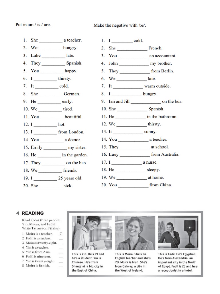 English Handout Beginner A1 Level | PDF