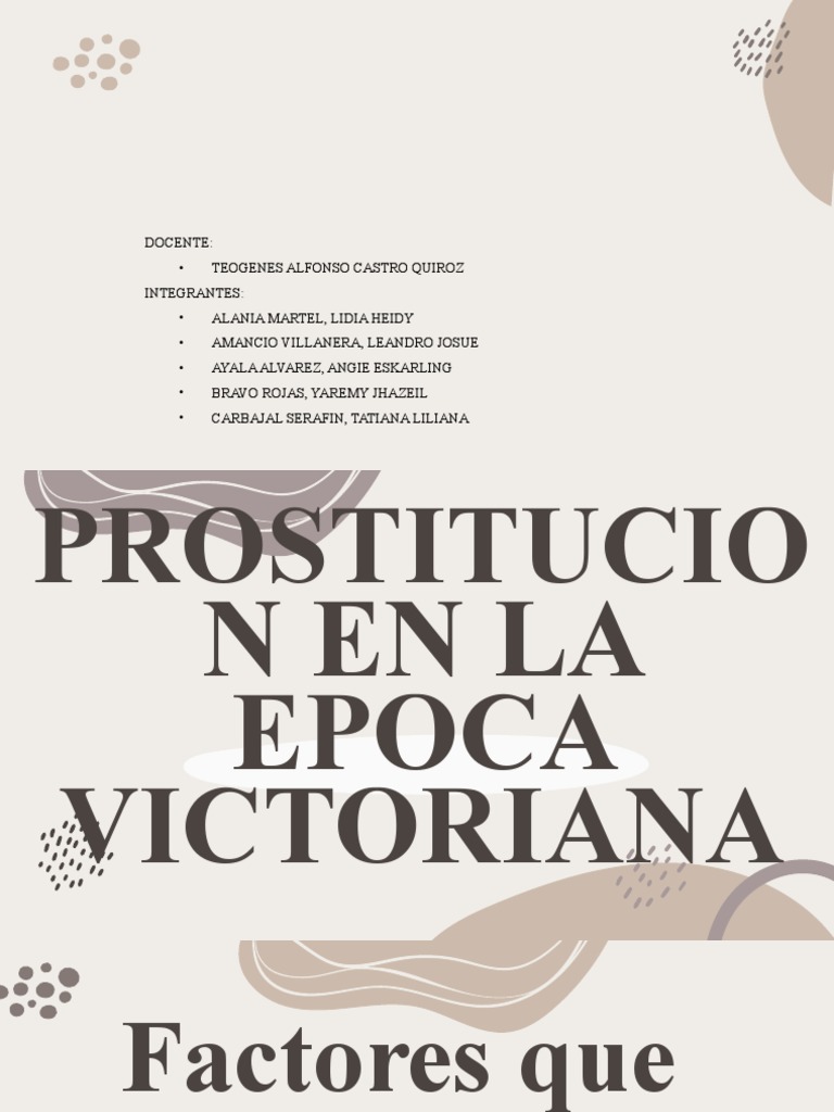 Prostitucion En La Epoca Victoriana Pdf