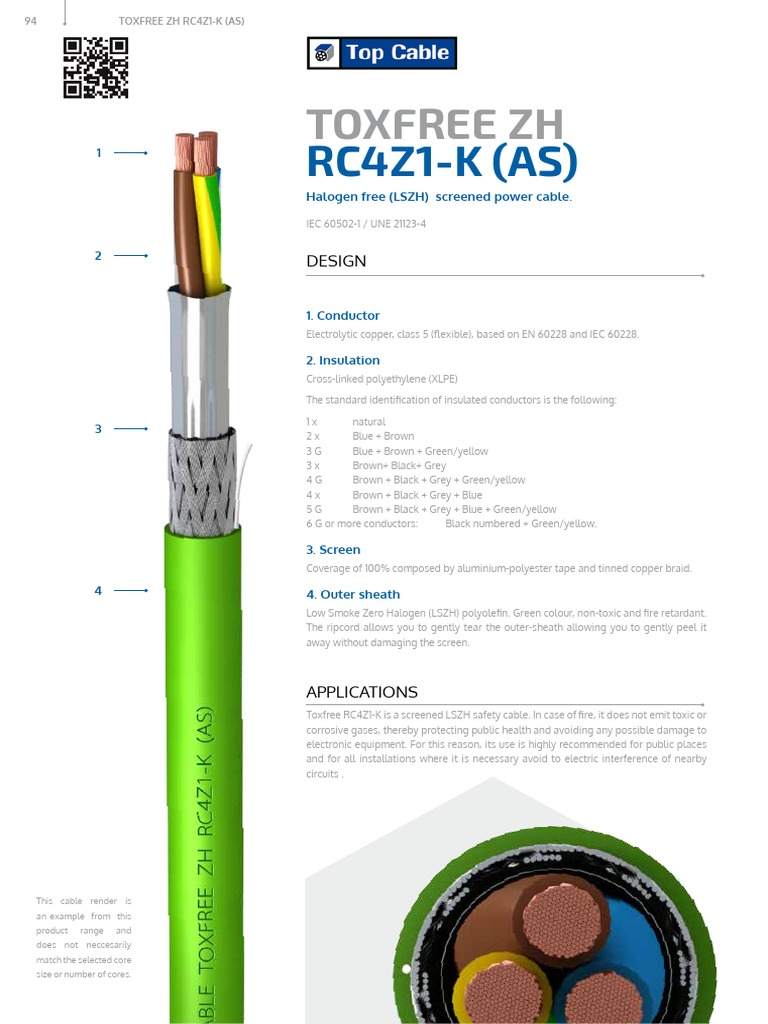 Toxfree ZH RC4Z1-K (As) en Specs | PDF | Manufactured Goods | Electricity