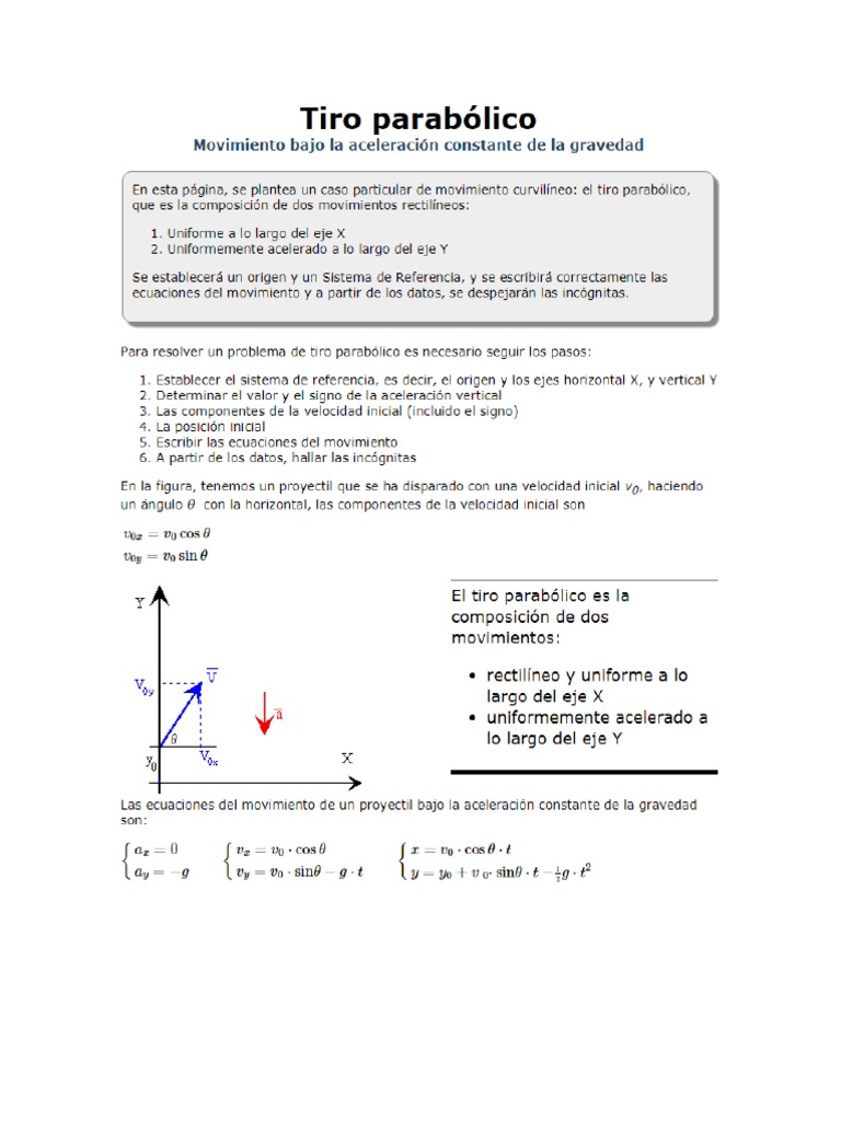 Práctica Tiro Parabólico | PDF | Velocidad | Science