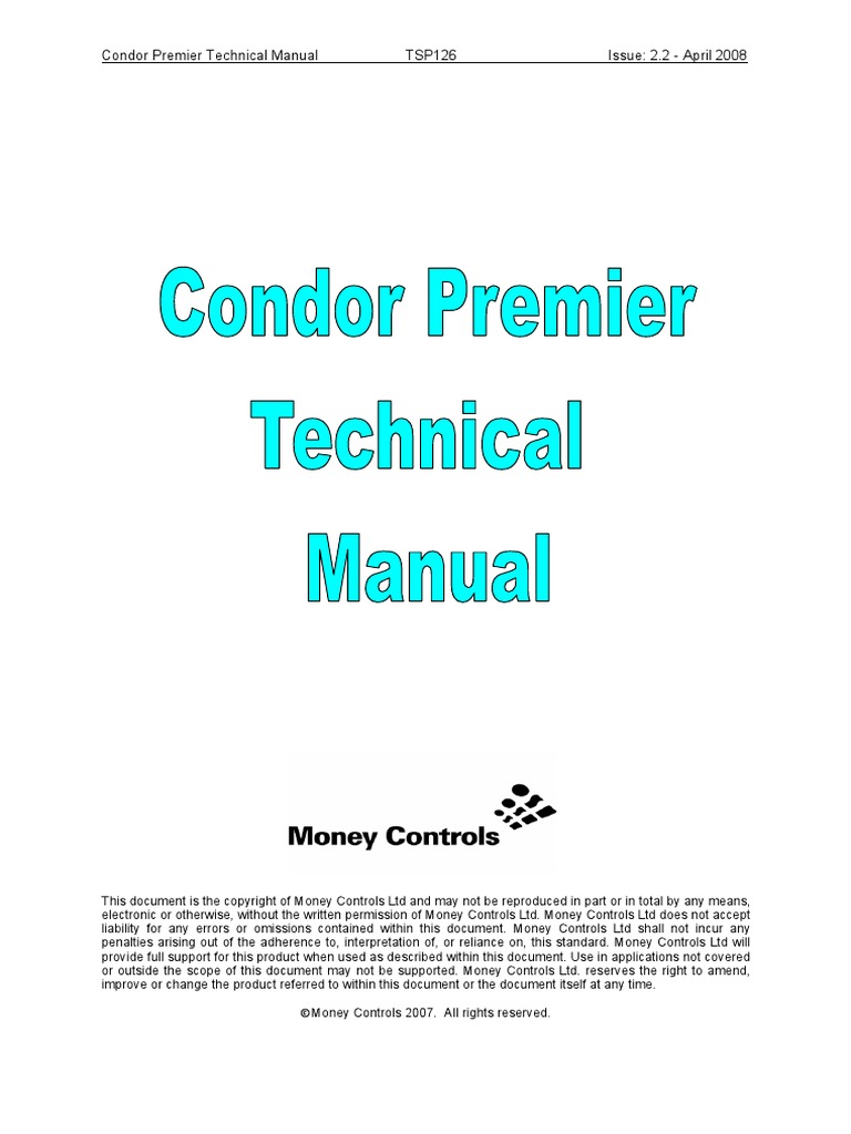 DGL PRO Condor Premier Technical Manual | PDF | Sensor ...