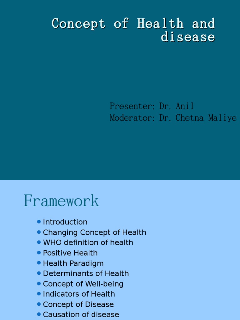 Concept of Health and Disease-posted | Quality Of Life | Wellness