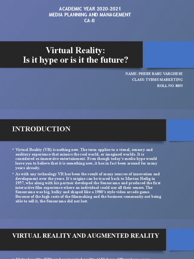 8055 Virtual Reality | PDF | Virtual Reality | Augmented Reality
