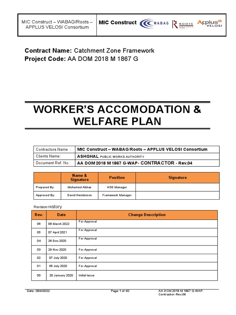 Welfare Adherence Plan Rev. 06 | PDF | Employment | Recruitment