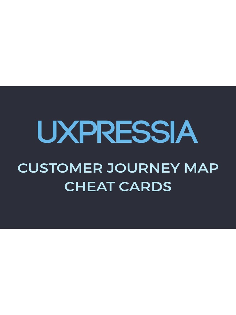 Customer Journey Map Cheat Cards Eng | PDF