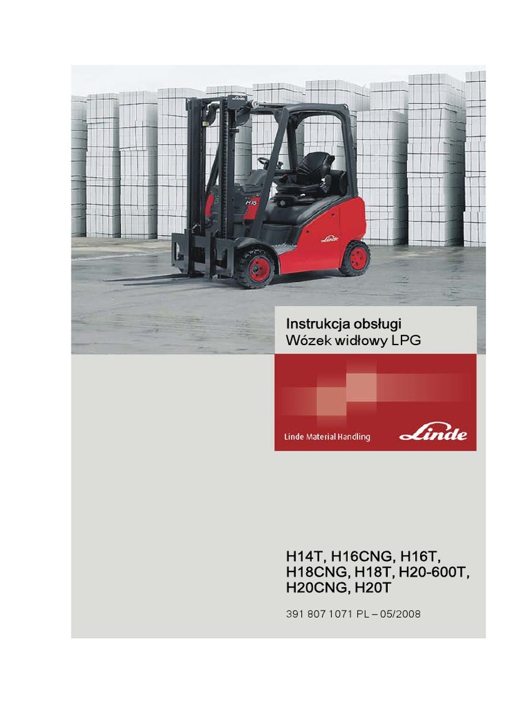 Linde DTR Instrukcja H14, H16, H18, H20 | PDF