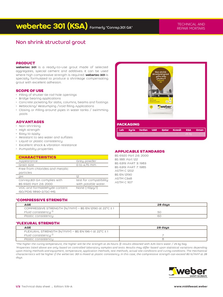 TDS Webertec 301-KSA | PDF