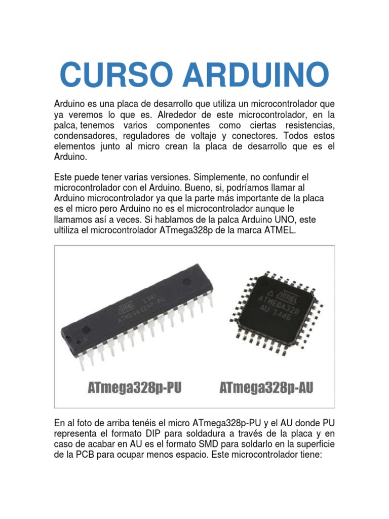 CURSO ARDUINO - Mecanica y Sistemas | PDF | Arduino | Microcontrolador