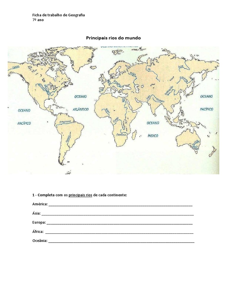 Principais Rios Do Mundo | PDF | Carreira e Crescimento