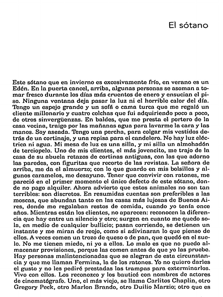 Ocampo, Silvina - El Sótano | PDF