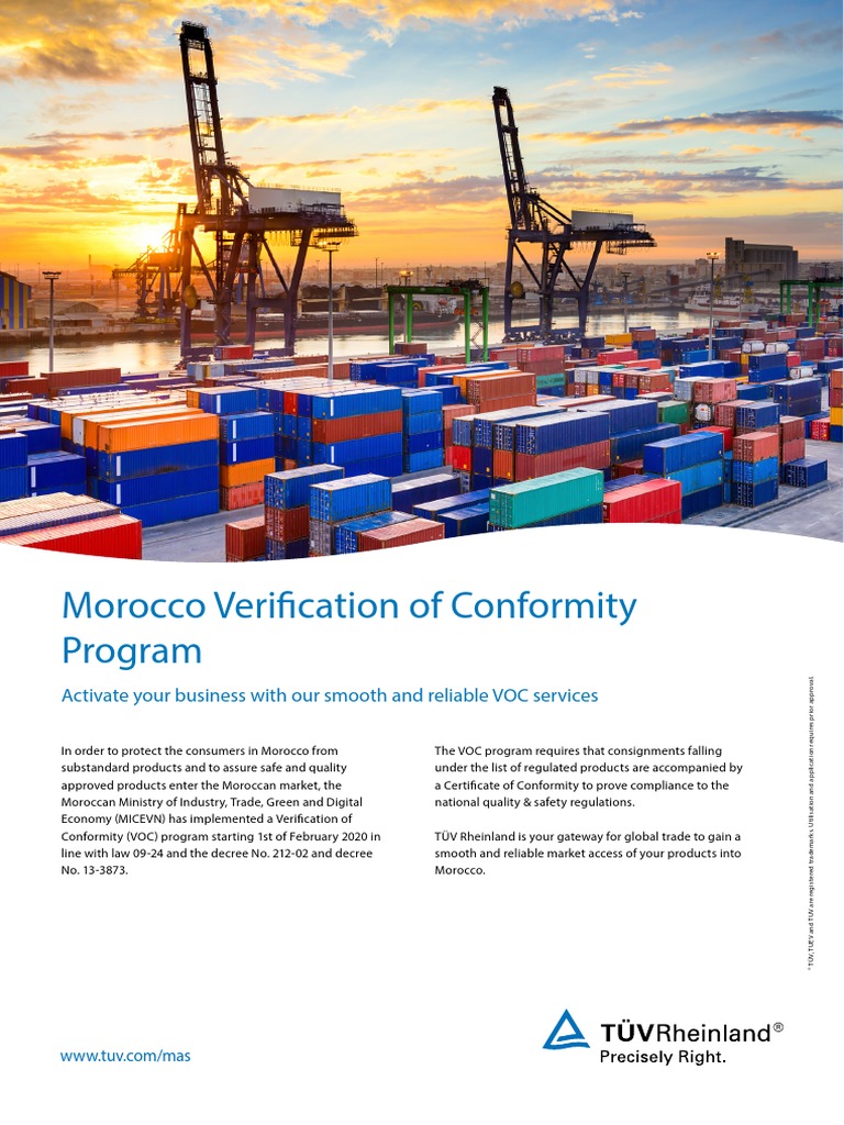 Tuv R Product Sheet Din A4 Morocco-Fa-English | PDF | Value Added Tax