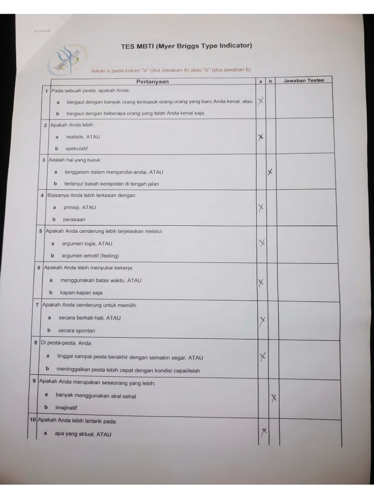 Test MBTI | PDF