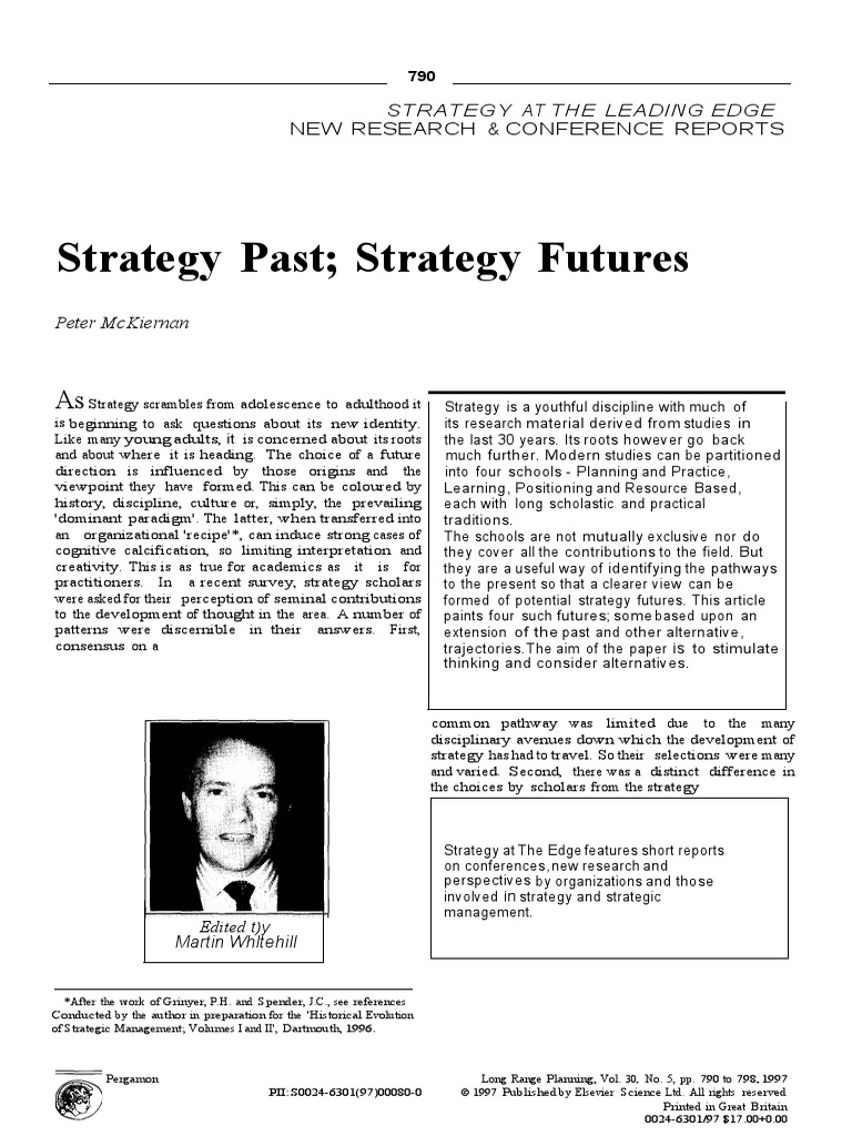 McKiernan Article - Strategy Past Strategy Futures | PDF | Strategic ...