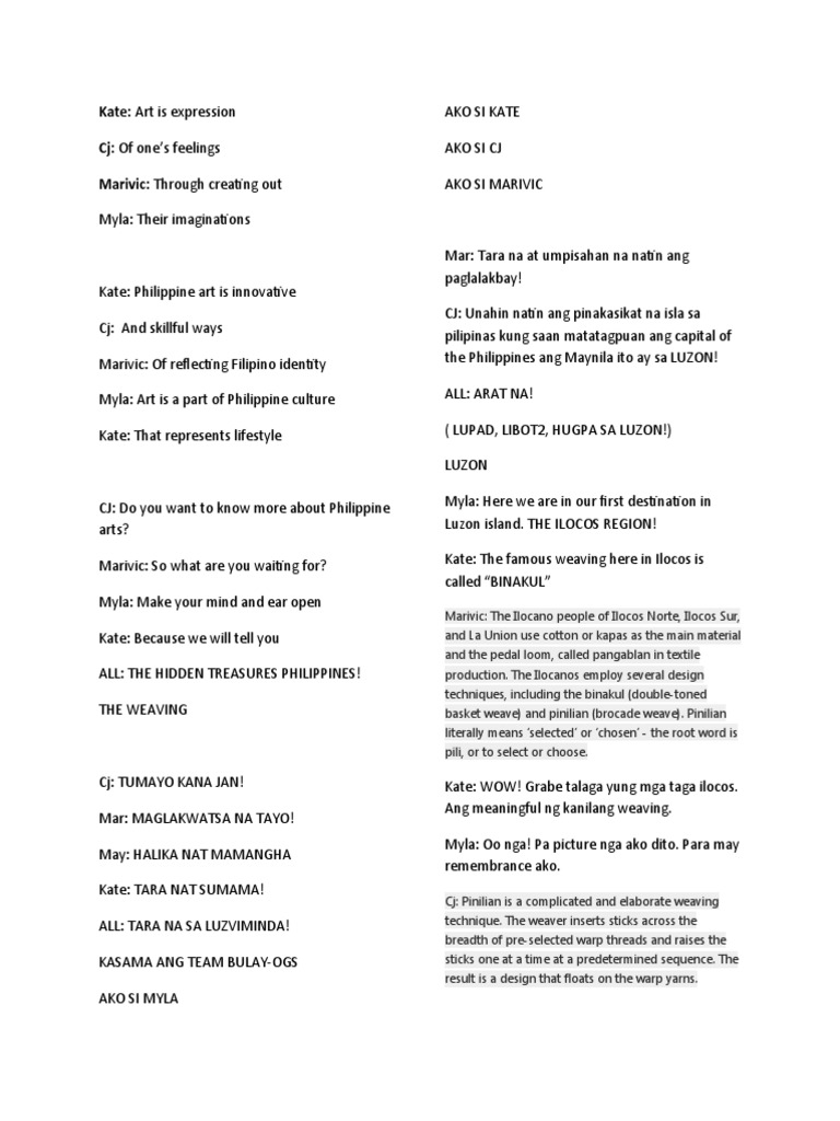 Script Contem! | PDF | Weaving | Textiles