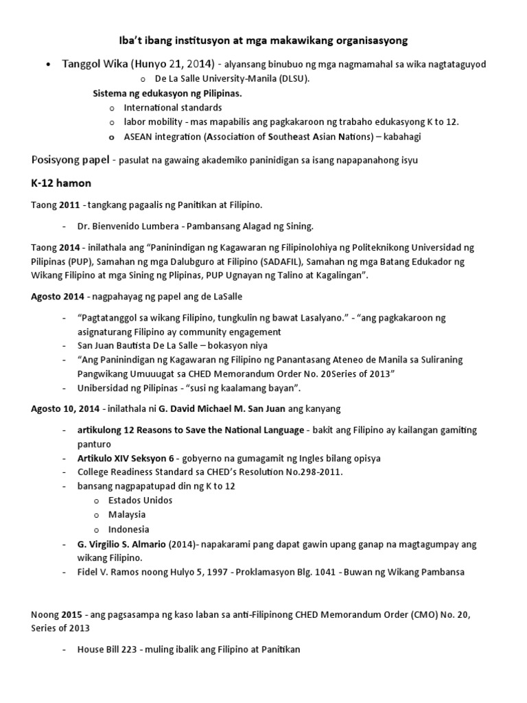 Filipino Reviewer | PDF