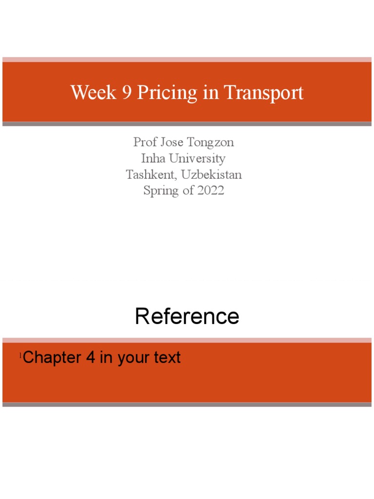 Transport Pricing Strategies 2022 | PDF | Pricing | Prices