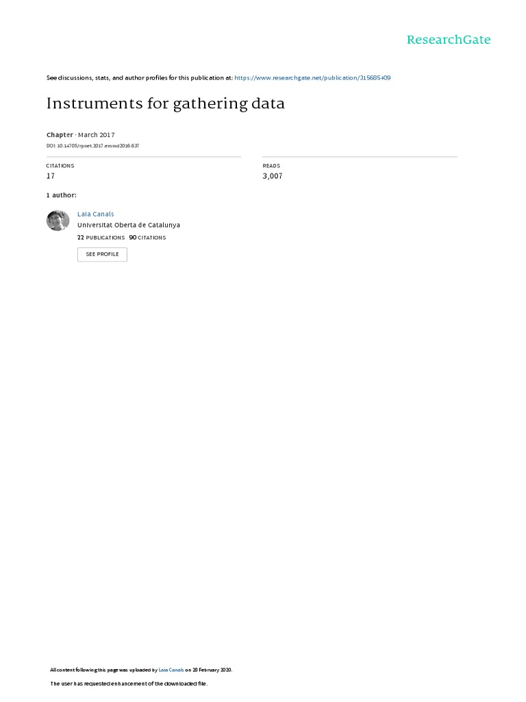 Instruments For Gathering Data | PDF | Focus Group | Question