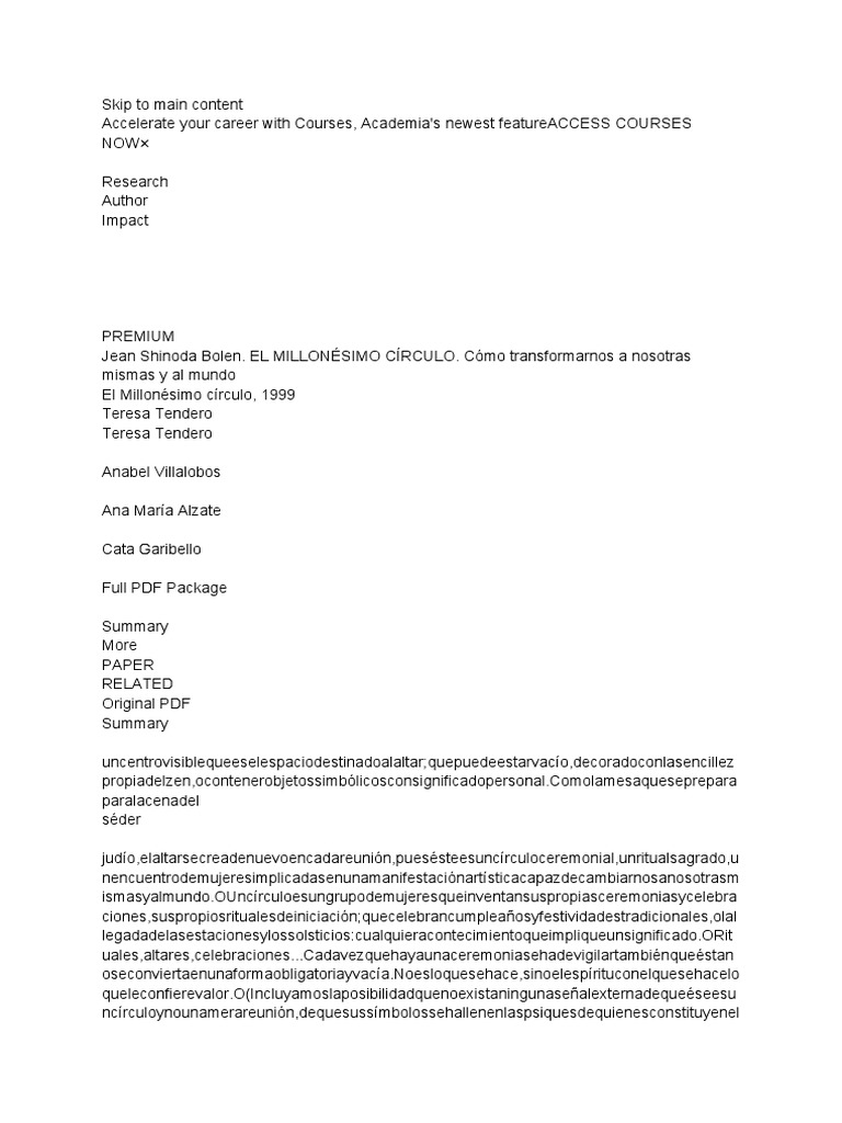 El Millonesimo Círculo | PDF