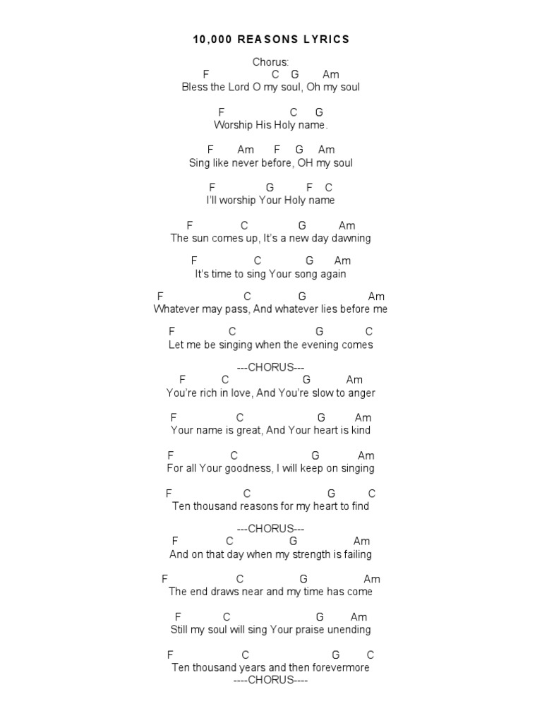 Reasons Chords | PDF | Songs