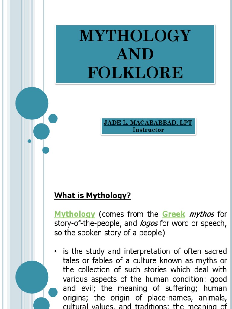 PRELIM MODULE MYTHOLOGY and FOLKLORE | PDF | Greek Mythology | Folklore