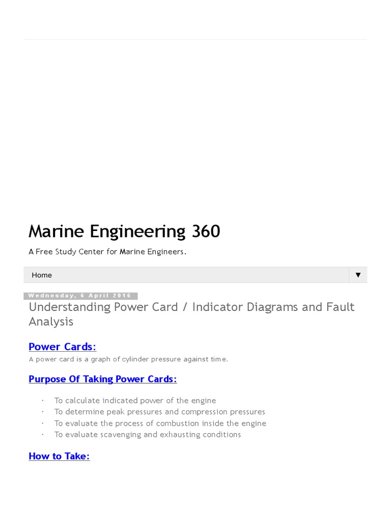 Marine Engineering 360 - Understanding Power Card - Indicator Diagrams ...