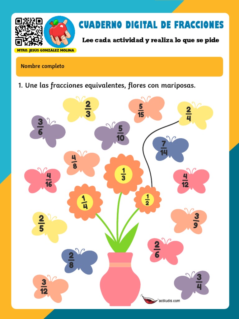Rompecabezas de Fracciones Equivalentes | PDF