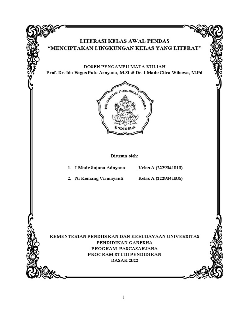 Menciptakan Kelas Literat Pendas | PDF