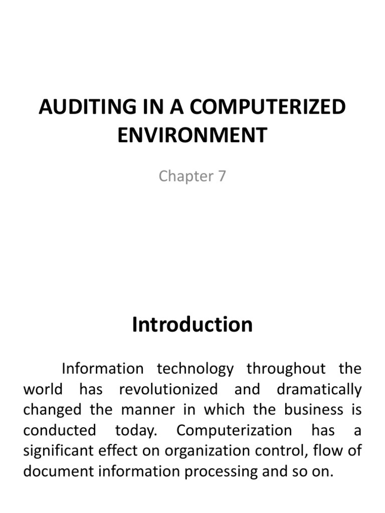 Auditing in Cis Environment Lesson 2 | PDF | Audit | Programming
